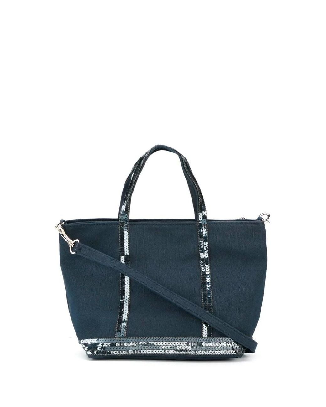Vanessa Bruno Canvas Extra Small Zipped Cabas Tote in Blue | Lyst