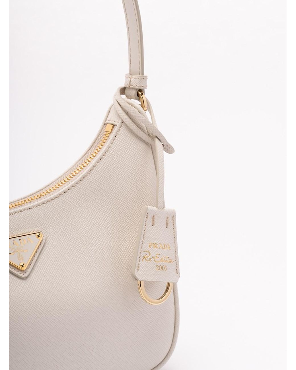 Prada Mini Re-Edition in White | Lyst