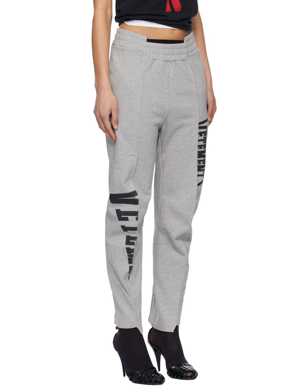 Vetements Cut Up Logo Sweatpants in Black | Lyst UK