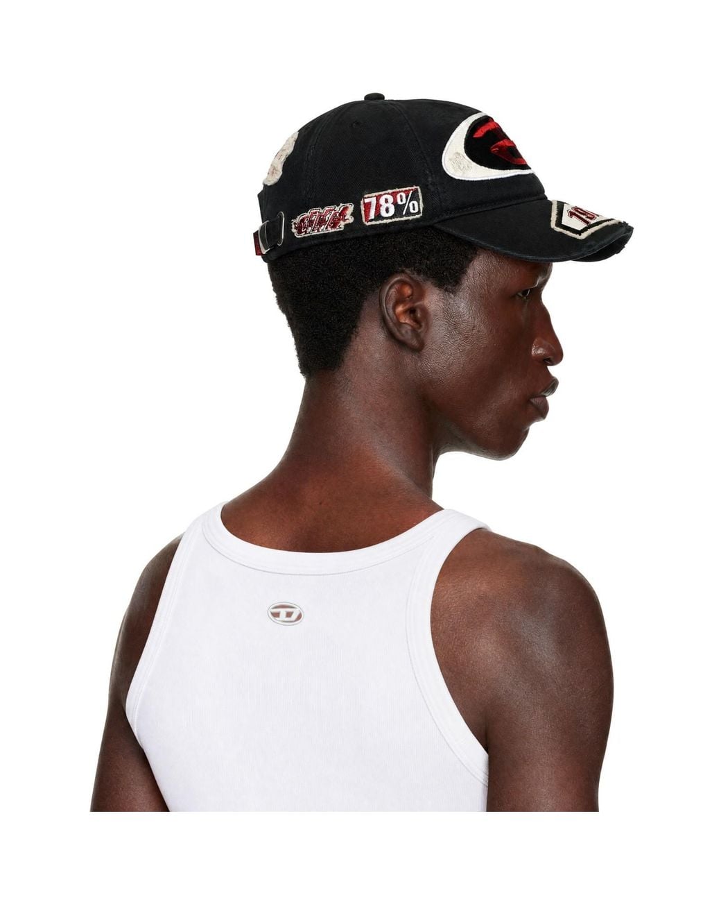 DIESEL Embroidered Patches Baseball Cap in Brown for Men | Lyst UK