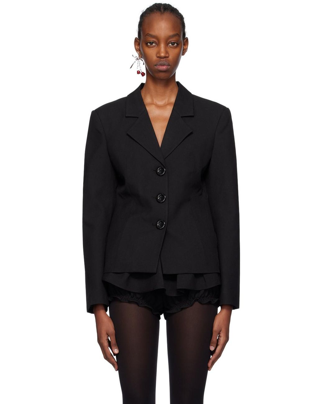 ShuShu/Tong Black Waist Blazer | Lyst