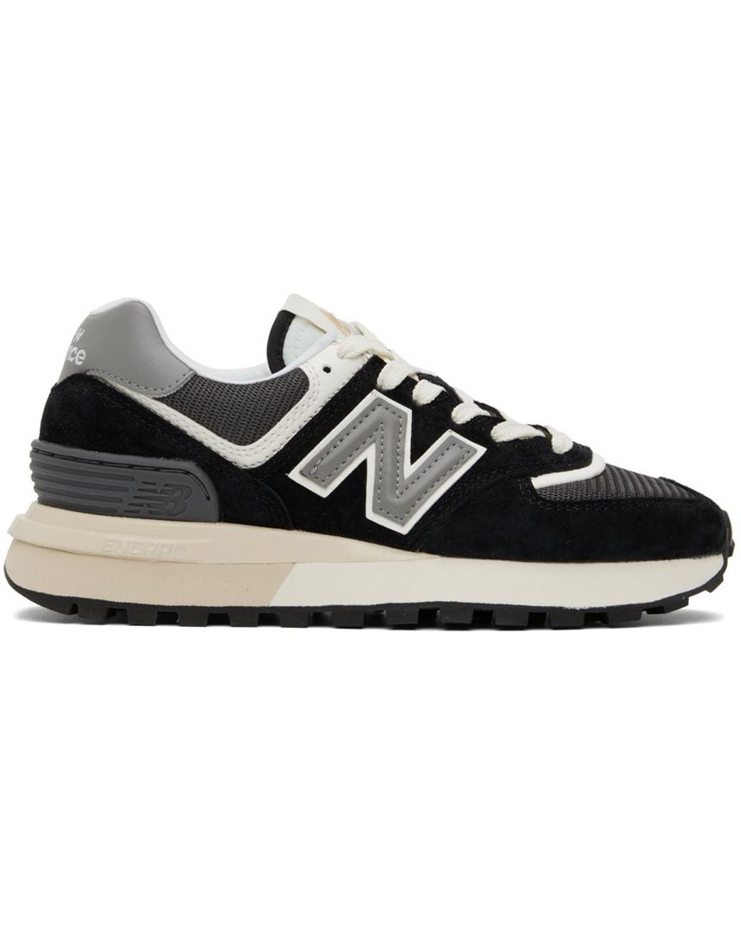 New Balance Suede 574 Legacy Sneakers In Black Lyst Canada