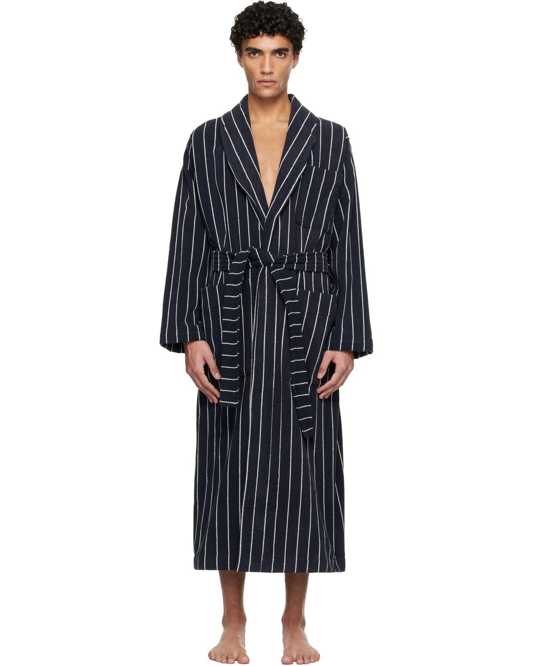 Tekla Terry Classic Bathrobe in Black for Men | Lyst UK