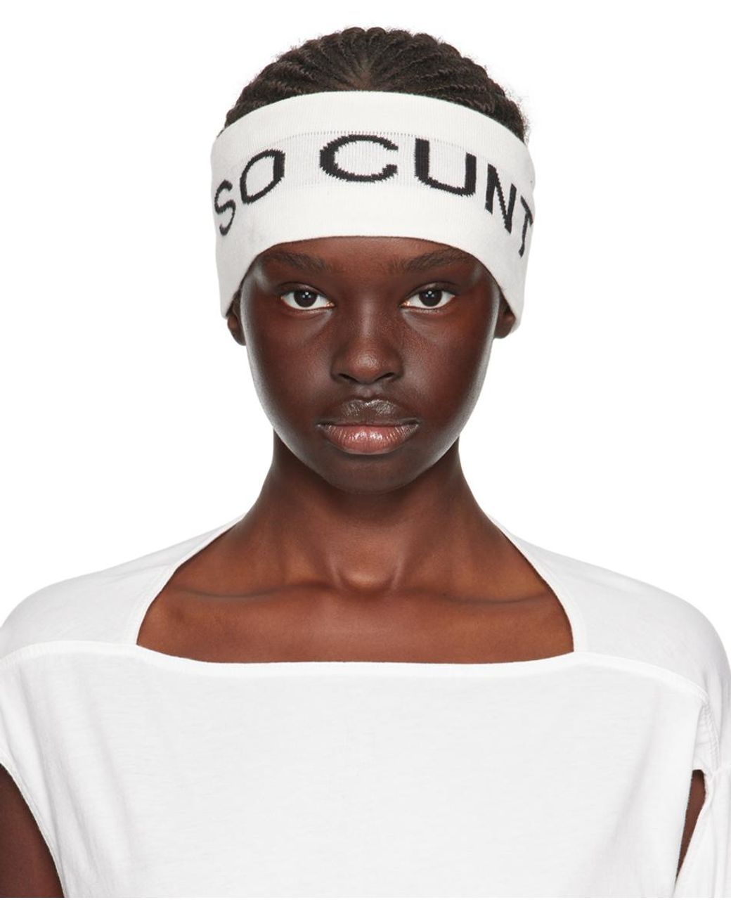 Rick Owens Off White So Cunt Headband In Brown Lyst