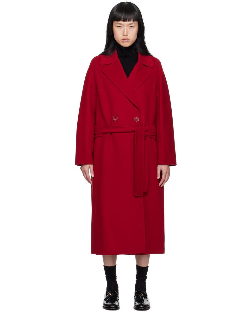 Max Mara Red Zenith Coat | Lyst