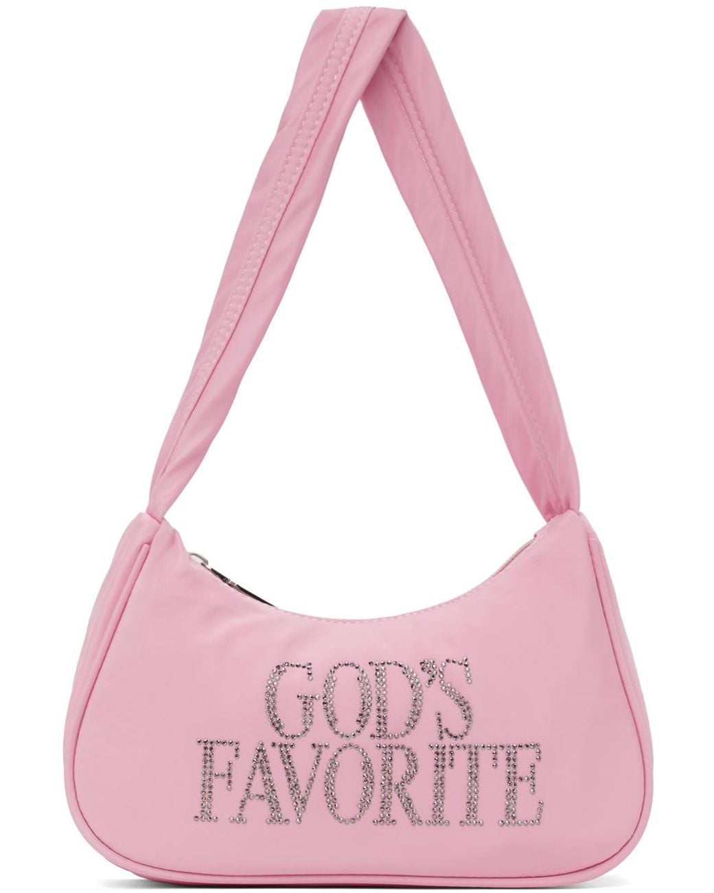 PRAYING 'God's Favourite' Rhinestone Bag in Pink | Lyst
