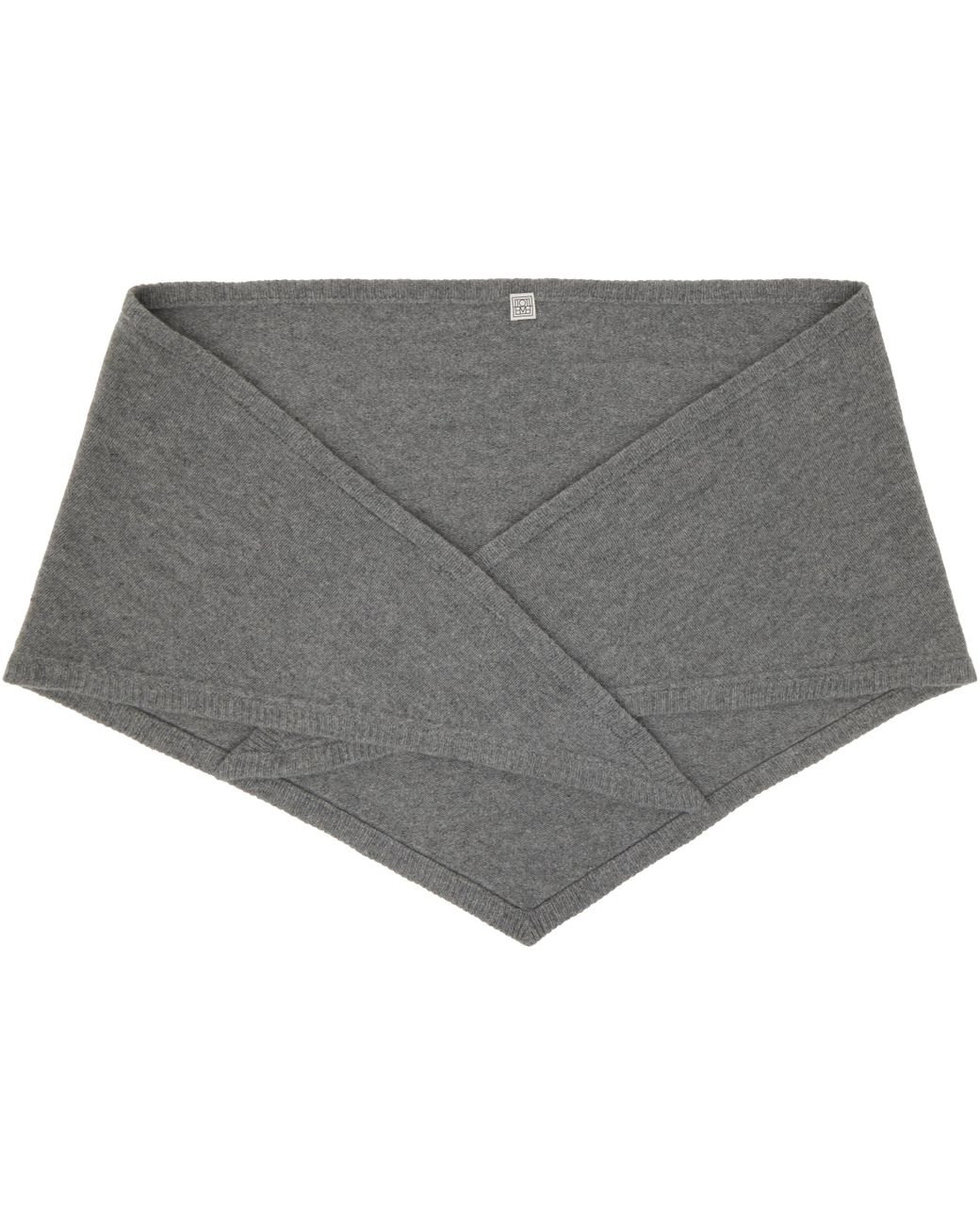 TOTEME Triangle Wool Cashmere Scarf in Grey | Lyst UK