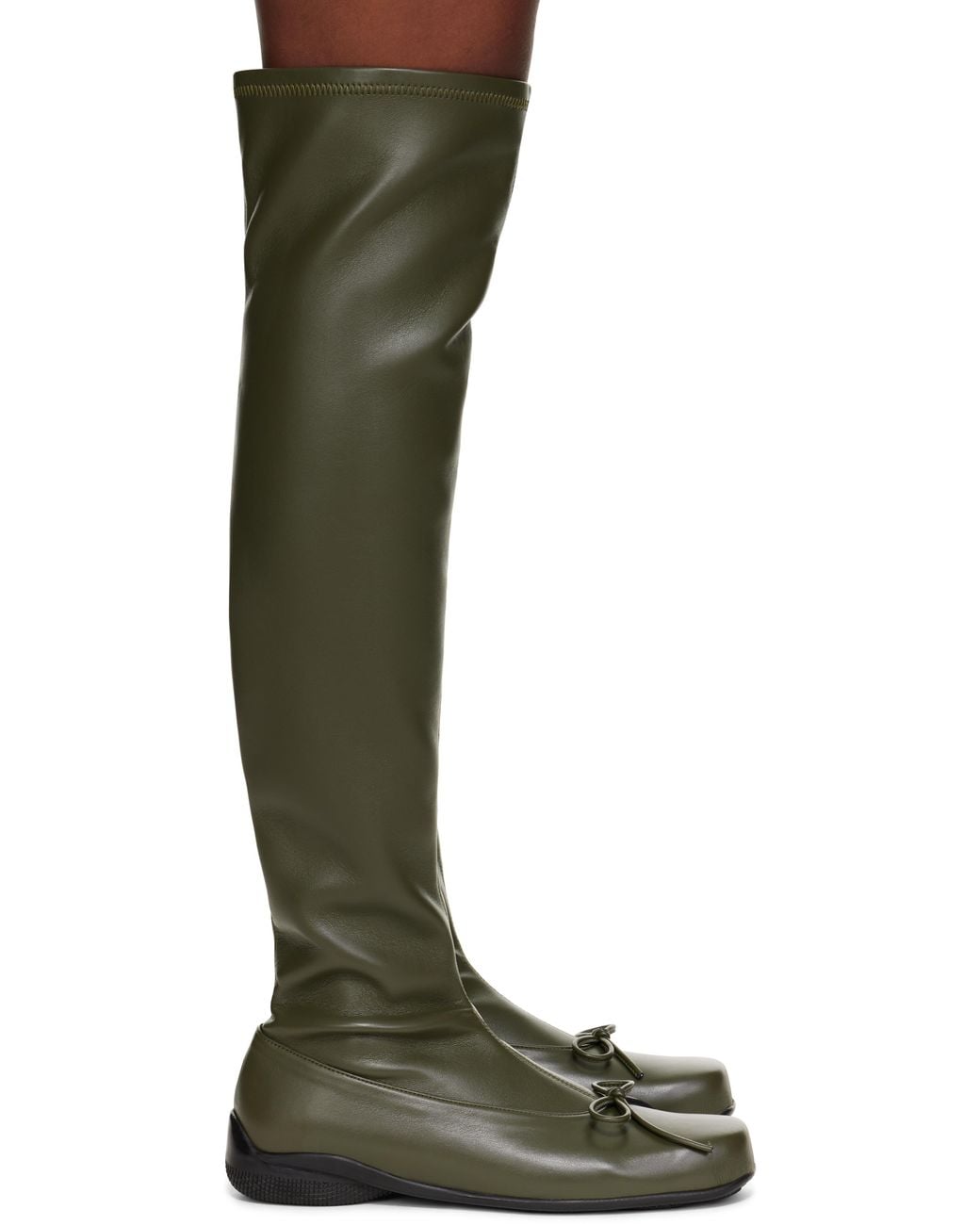OPEN YY Thigh High Ballet Boots in Black | Lyst