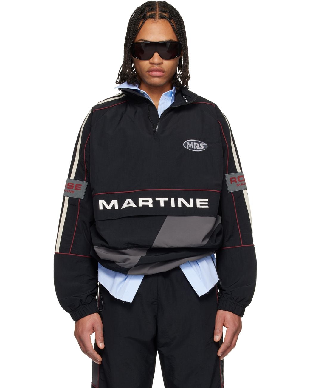 Martine Rose Hockey Track Jacket in Black for Men | Lyst