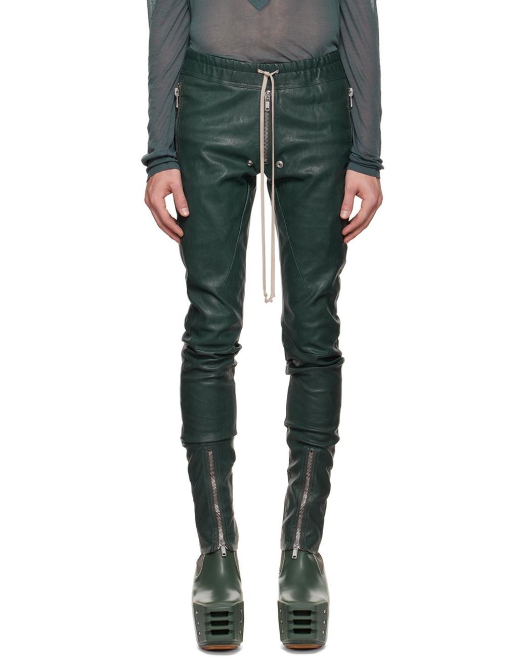 Rick Owens Gary Leather Pants in Black for Men | Lyst Canada