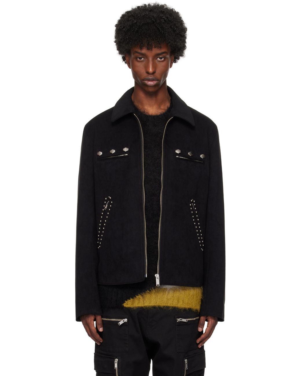 Undercover Up2D4201 Faux-Suede Jacket in Black for Men | Lyst