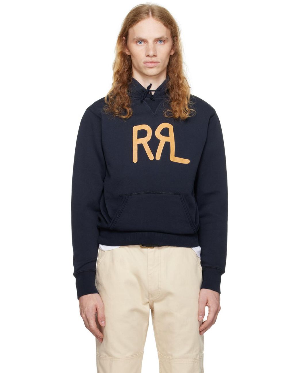 RRL '' Ranch Logo Hoodie in Blue for Men | Lyst