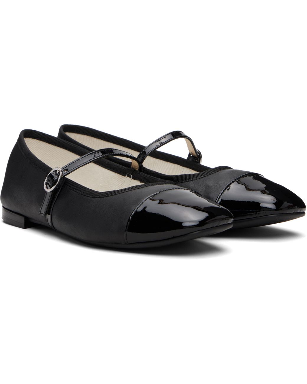 Repetto Georgiana Mary-Jane Ballerina Flats in Black | Lyst