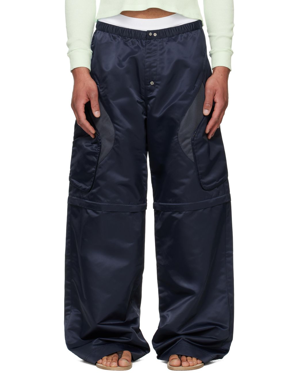 Raimundo Langlois Convertible Board Cargo Pants in Blue for Men | Lyst