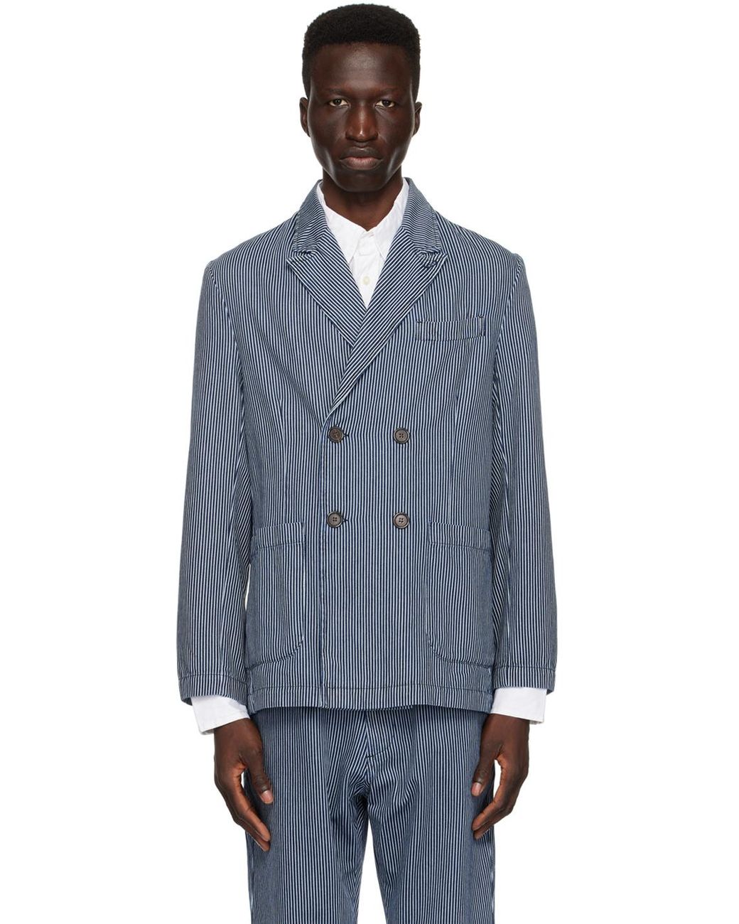 Universal Works Manor Denim Blazer in Blue for Men | Lyst