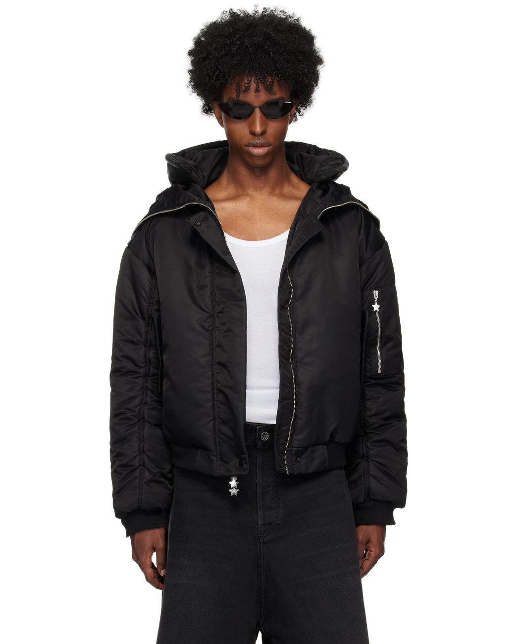 Ashley Williams Butterfly Bomber Jacket in Black for Men | Lyst