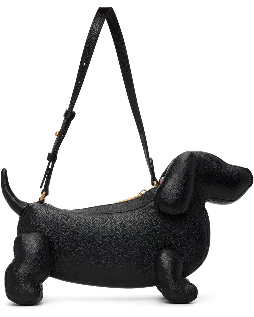 Thom Browne Pebble Grain Baby Hector Shoulder Bag in Black | Lyst
