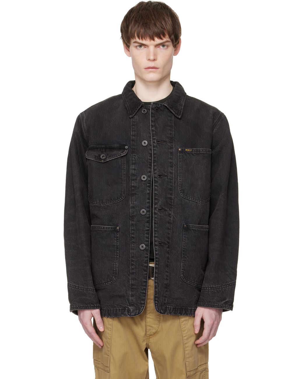 RRL Lynn Denim Jacket in Black for Men | Lyst
