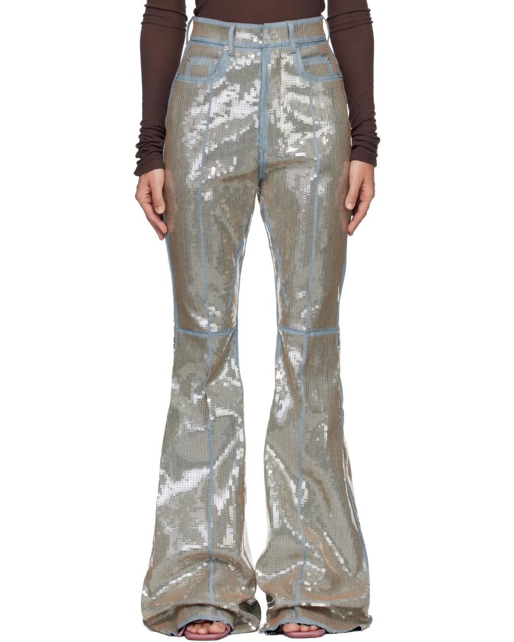 Rick Owens Temple Bolan Bootcut Jeans in Black | Lyst UK