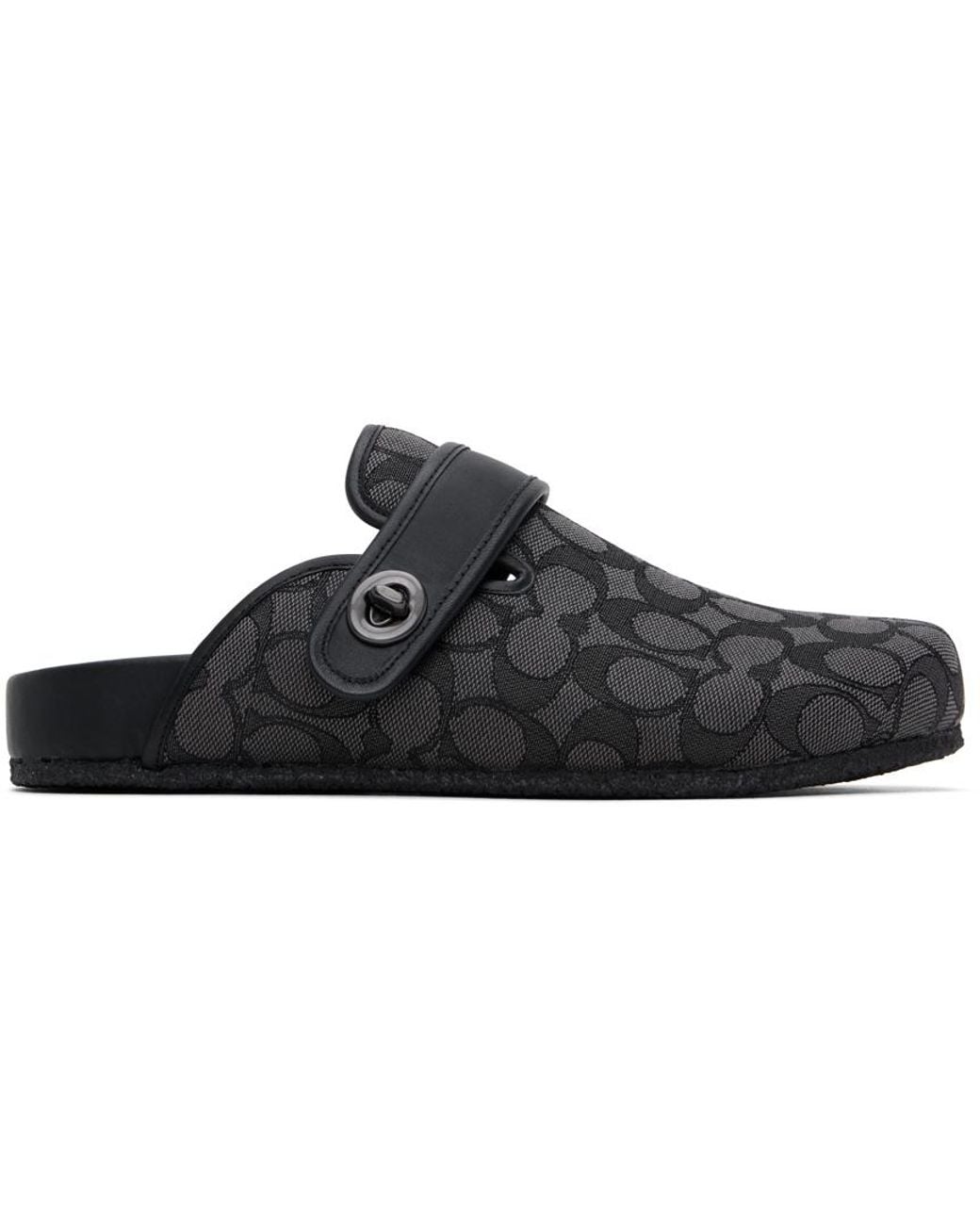 COACH Signature Jacquard Clogs in Black for Men | Lyst