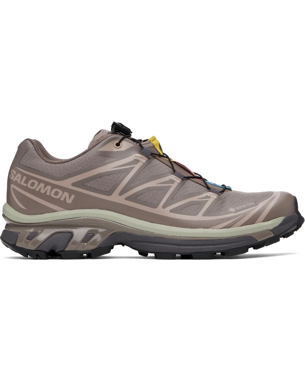 Salomon Taupe Xt-6 Gore-Tex Sneakers in Black for Men | Lyst