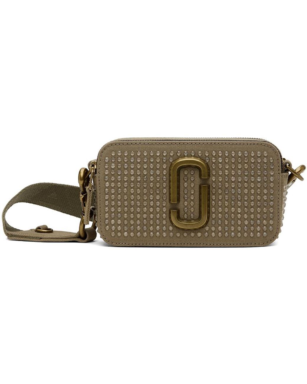 Marc Jacobs Green 'the Crystal Canvas Snapshot' Bag in Black | Lyst