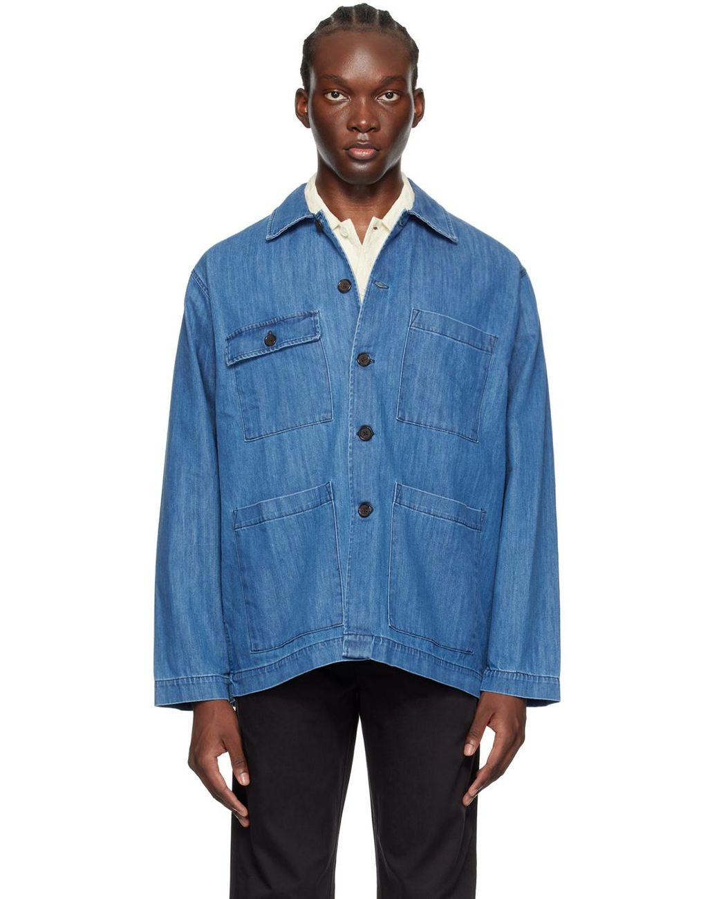Universal Works Dockside Denim Jacket in Blue for Men | Lyst UK