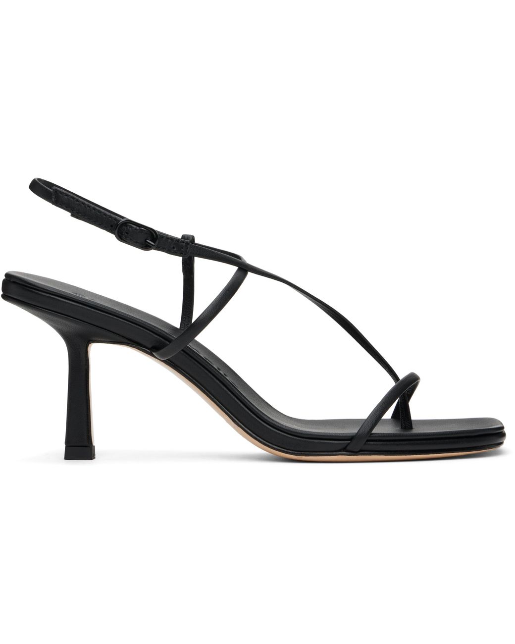 STUDIO AMELIA Cross Front 70 Heeled Sandals in Black | Lyst