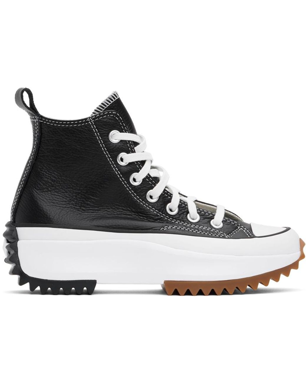Converse Lugged High-Top Leather Sneakers in Black for Men | Lyst
