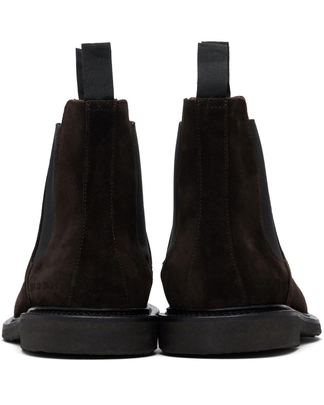 Common Projects Waxed Suede Chelsea Boots in Black for Men | Lyst UK