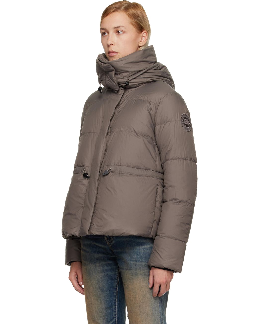 Canada Goose Taupe Montgomery Down Jacket in Black | Lyst UK