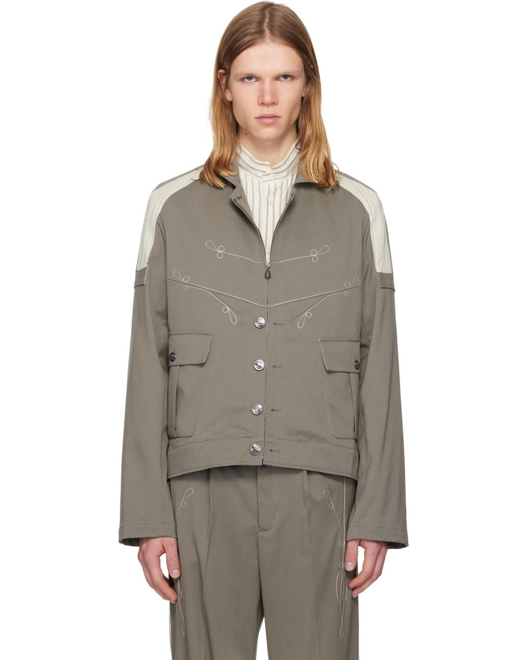 Kiko Kostadinov Fitz Military Blazer in Brown for Men | Lyst UK