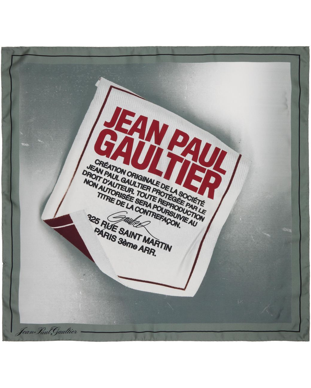 Jean Paul Gaultier 'The Label' Scarf in Grey | Lyst UK