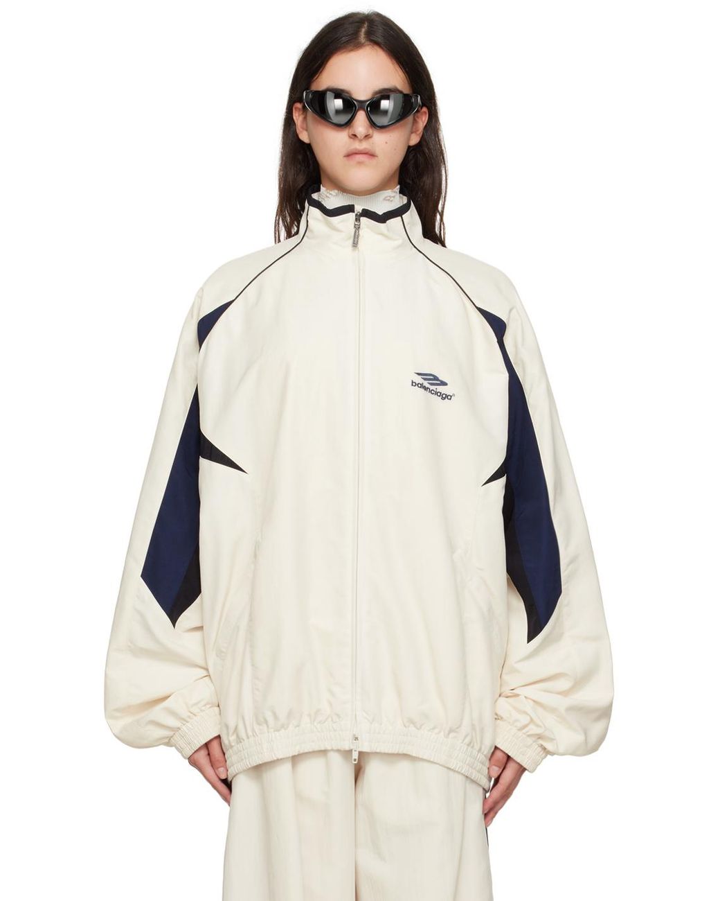 Balenciaga オフホワイト 3b Sports Icon トラックジャケット Balenciaga オフホワイト 3b Sports Icon トラックジャケット