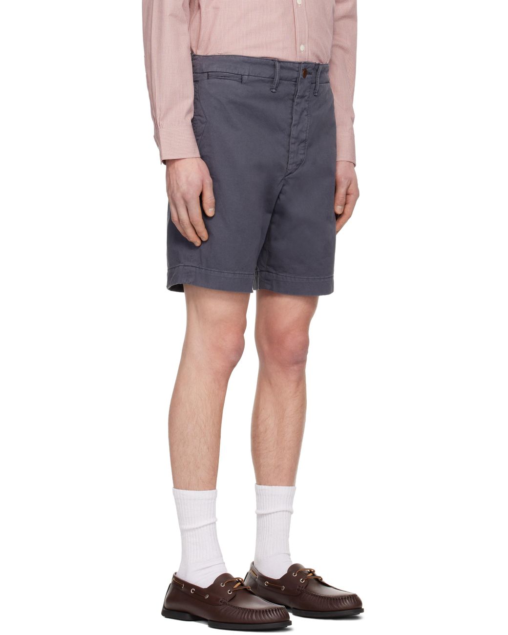 RRL Garment-Dyed Chino Officer's Shorts in Blue for Men | Lyst