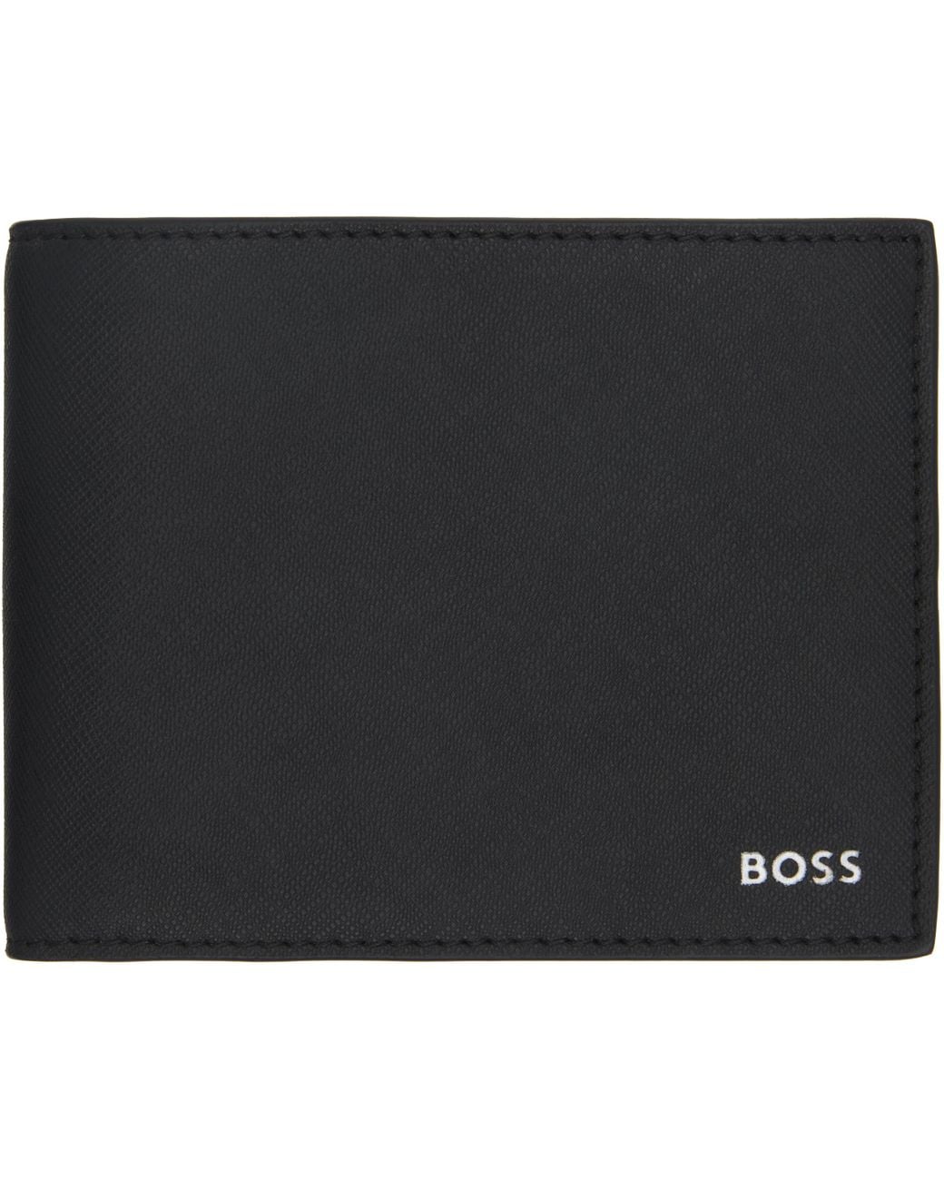 BOSS Foil Logo Wallet in Black for Men | Lyst