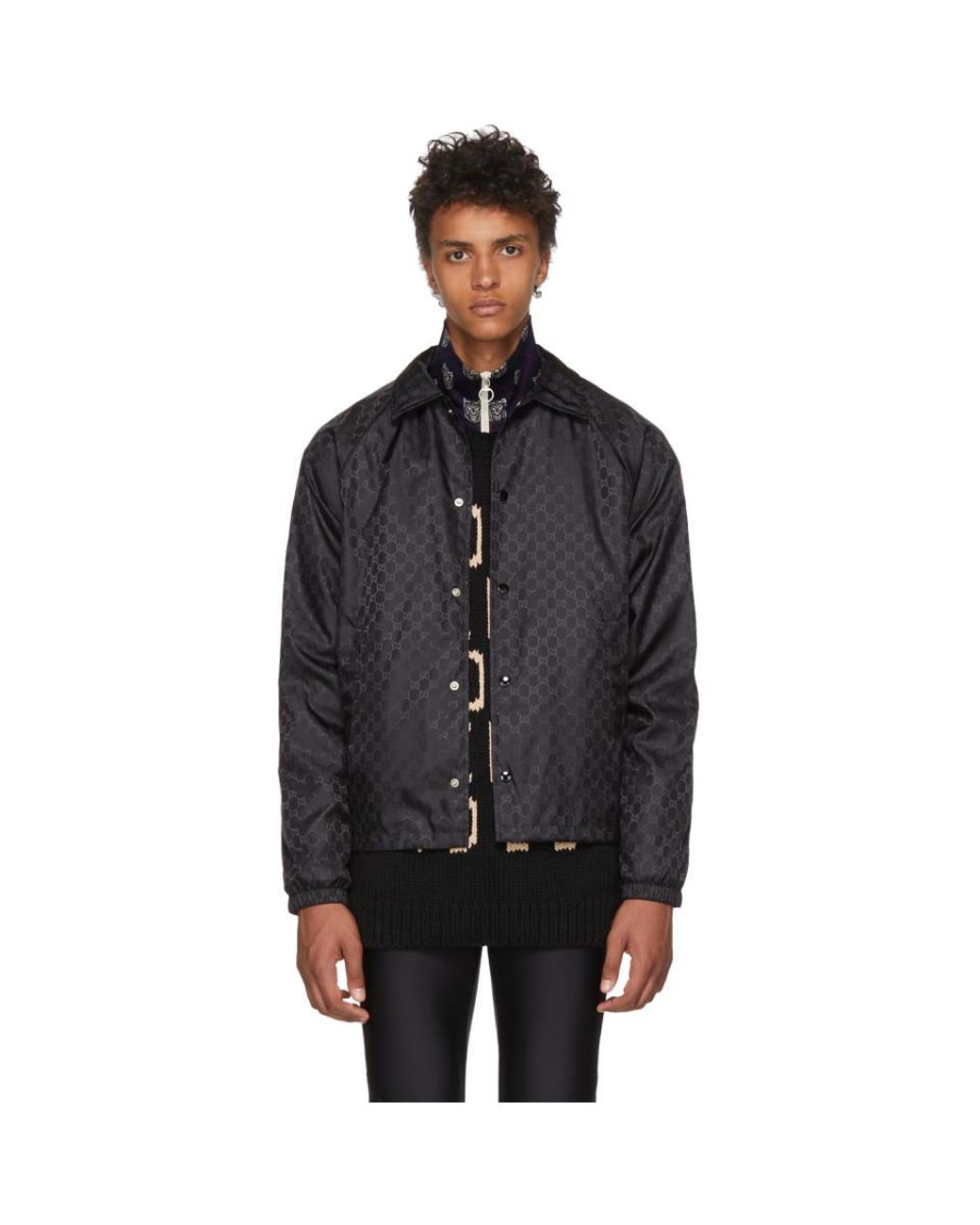 Gucci Black GG Supreme Windbreaker for Men | Lyst