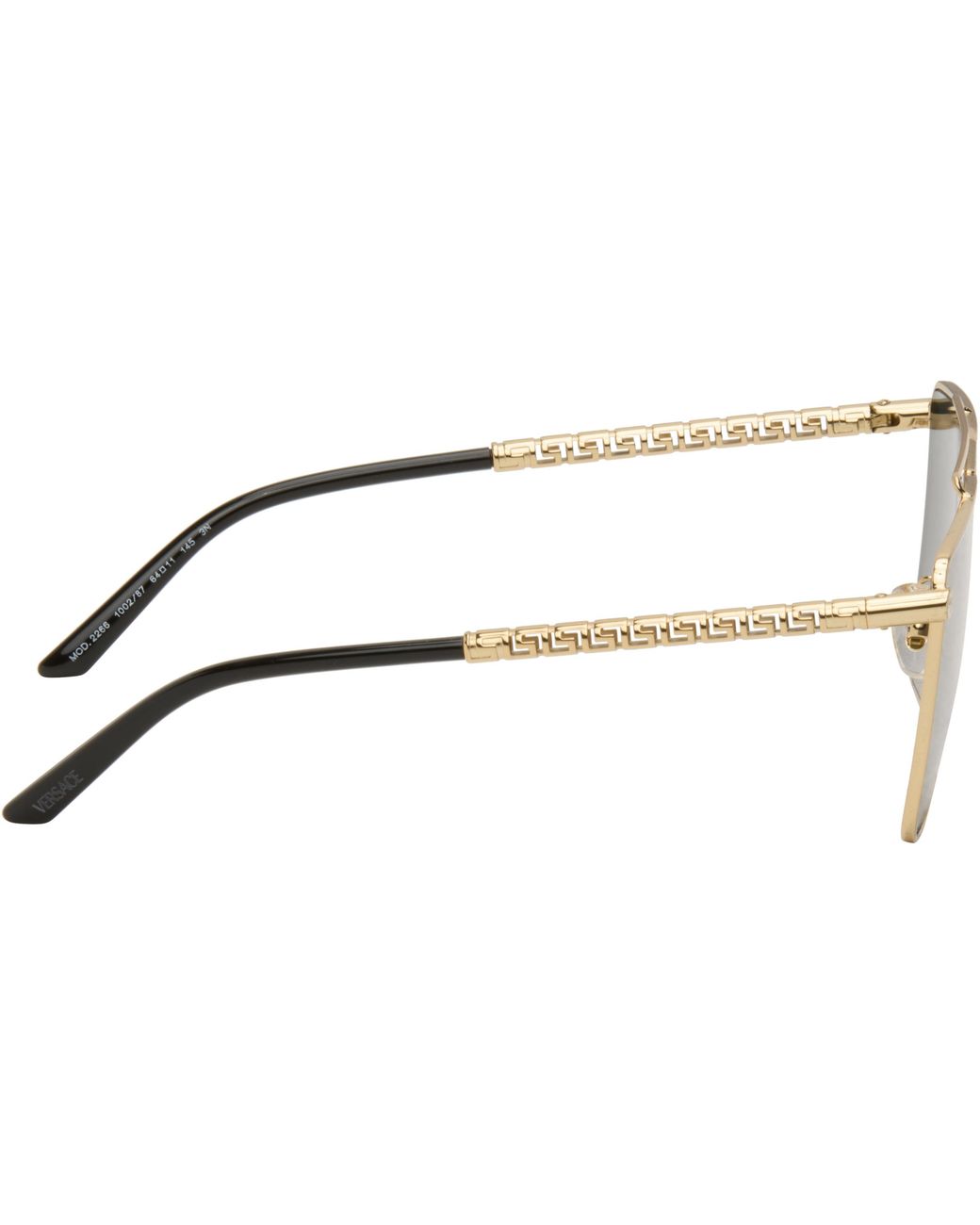 Versace Tubular Greca Sunglasses in Black for Men | Lyst