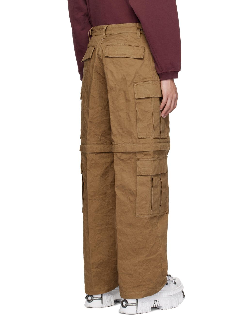 Vetements Metalized Wrinkled Cargo Pants in Brown for Men | Lyst