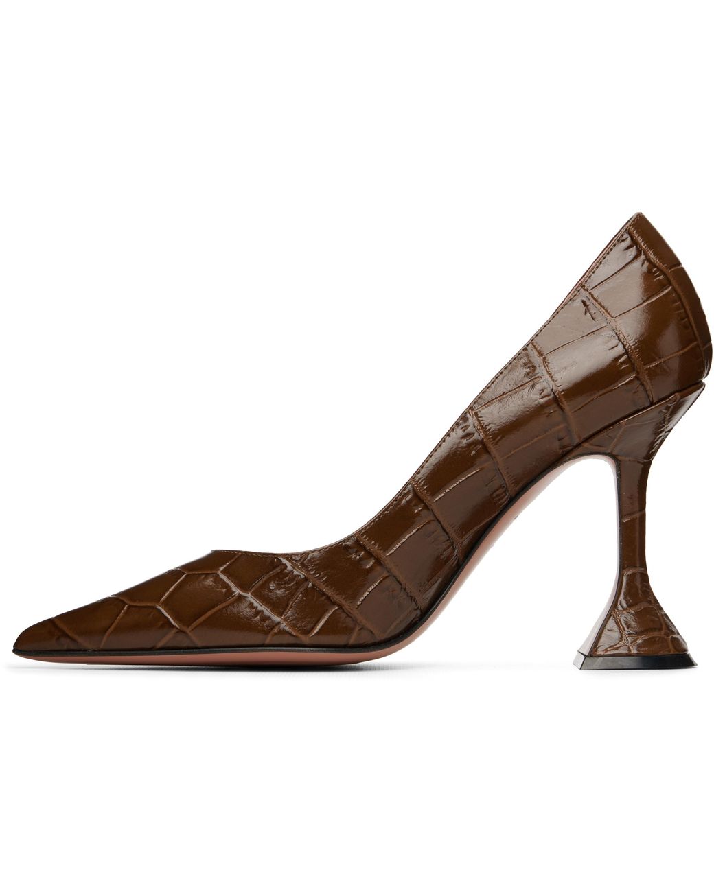 AMINA MUADDI Ami Pump 95 Heels in Brown | Lyst UK