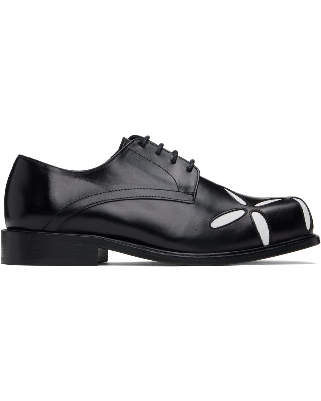 STEFAN COOKE Ssense Exclusive & Slashed Square Toe Derbys in Black for ...