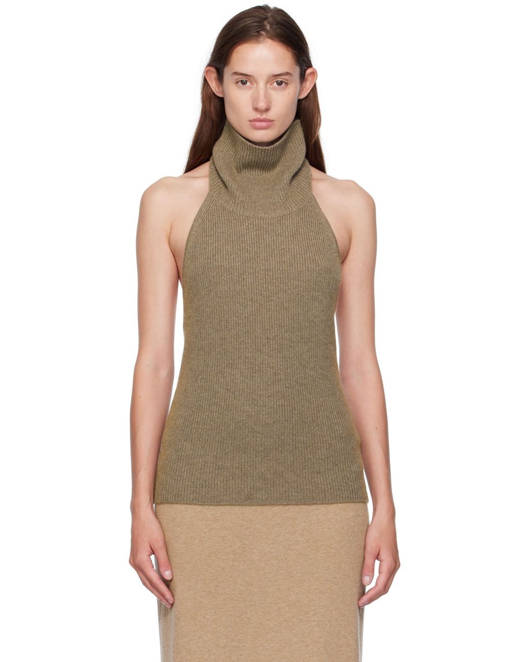 Lisa Yang Taupe Maddie Top in Brown | Lyst UK