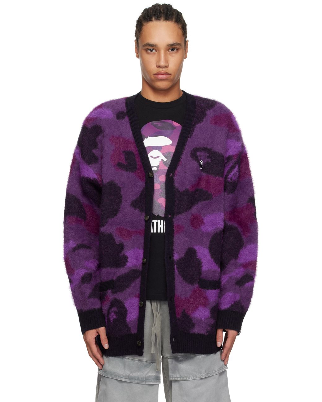 A Bathing Ape Color Camo Cardigan in Blue for Men | Lyst