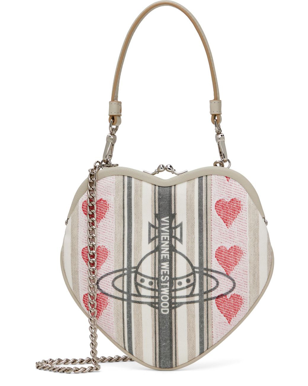 Vivienne Westwood Off- Belle Heart Frame Bag in White | Lyst