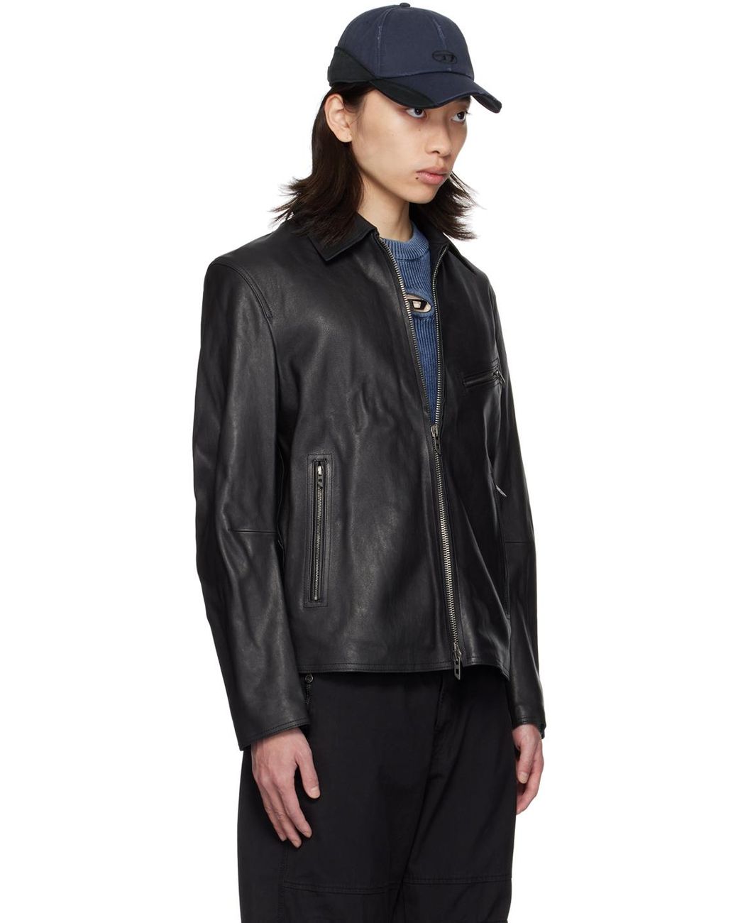 DIESEL L-Korn-A Leather Jacket in Black for Men | Lyst DIESEL L-Korn-A Leather Jacket in Black for Men | Lyst
