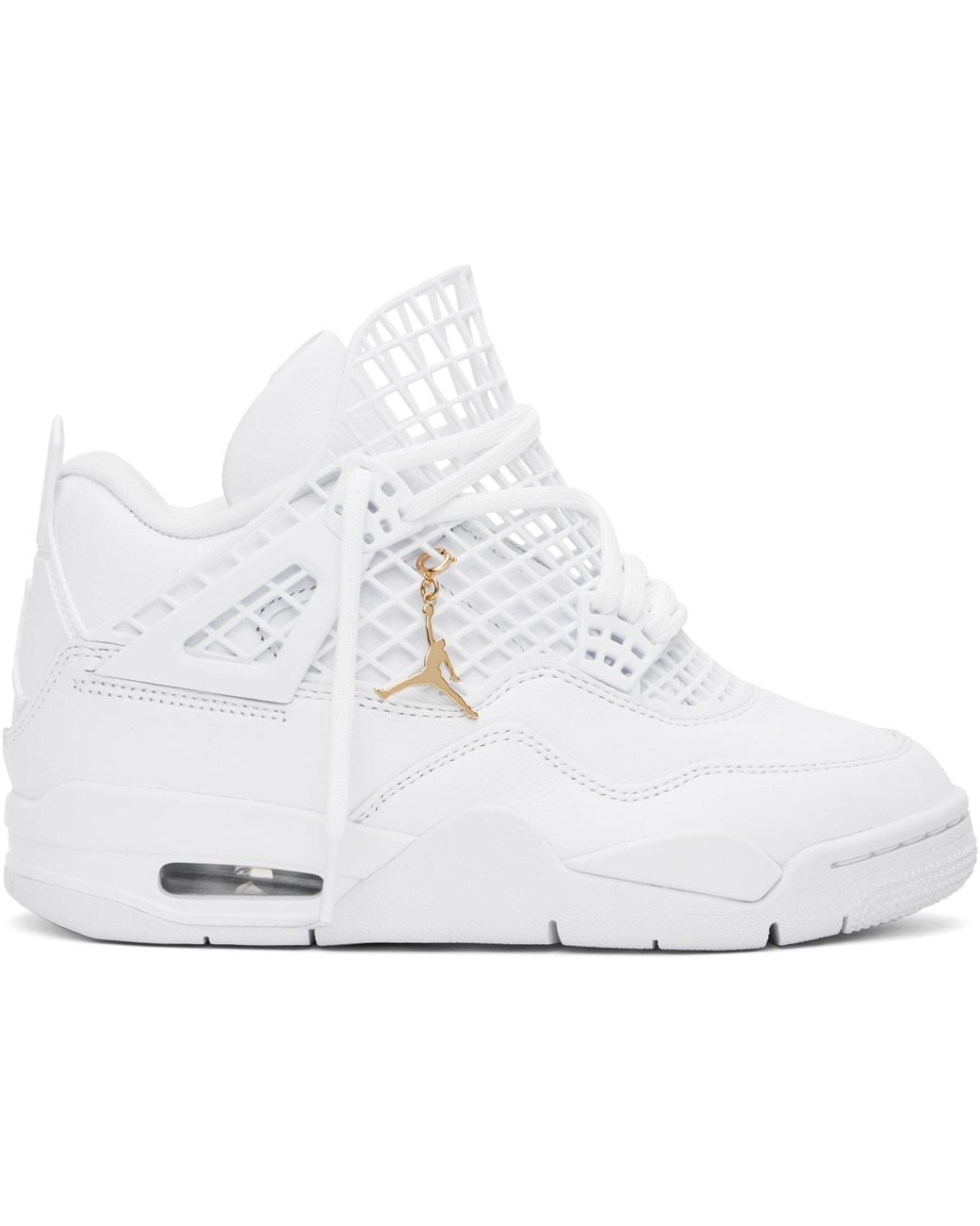 Nike Air Jordan 4 Net Sneakers in White | Lyst