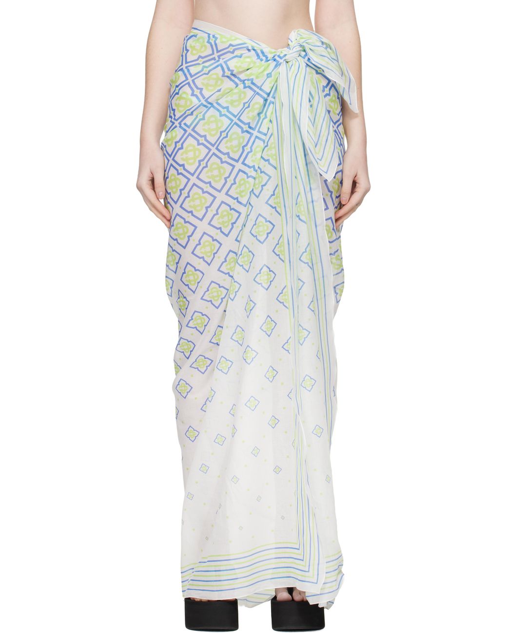 CASABLANCA Pareo Cover-Up Skirt in Blue | Lyst UK