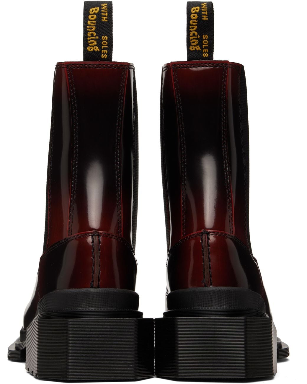 Dr. Martens Burgundy Maybole Square Toe Chelsea Boots in Black | Lyst
