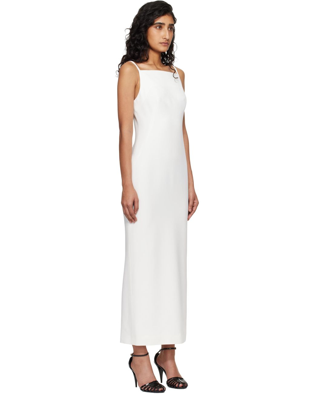 Givenchy Off- Sliced Cady Maxi Dress in Black | Lyst