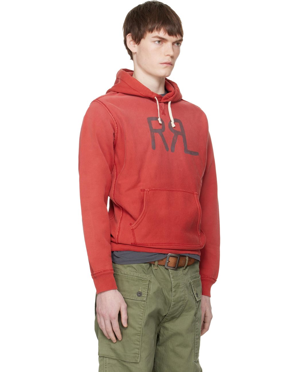 RRL Ranch Logo Hoodie in Red for Men | Lyst UK